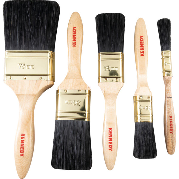 1 1/2in./1/2in./1in./2in./3in., Flat, Natural Bristle, Angle Brush Set ...