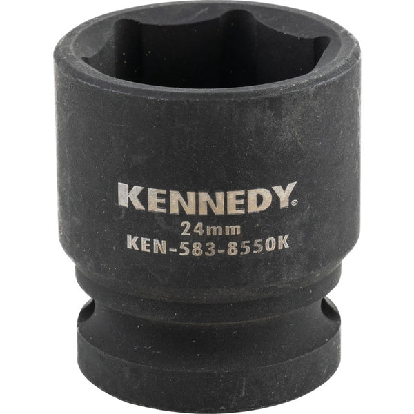 1/2in. Drive, Standard Impact Socket, 28mm, Metric, Black Oxide Finish ...
