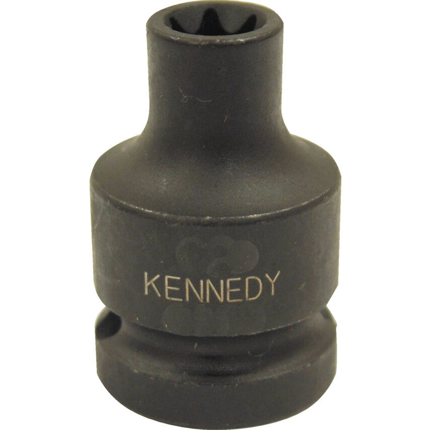 1/2in. Drive, Standard Torx Impact Socket, E20, E-Torx, Black Oxide ...